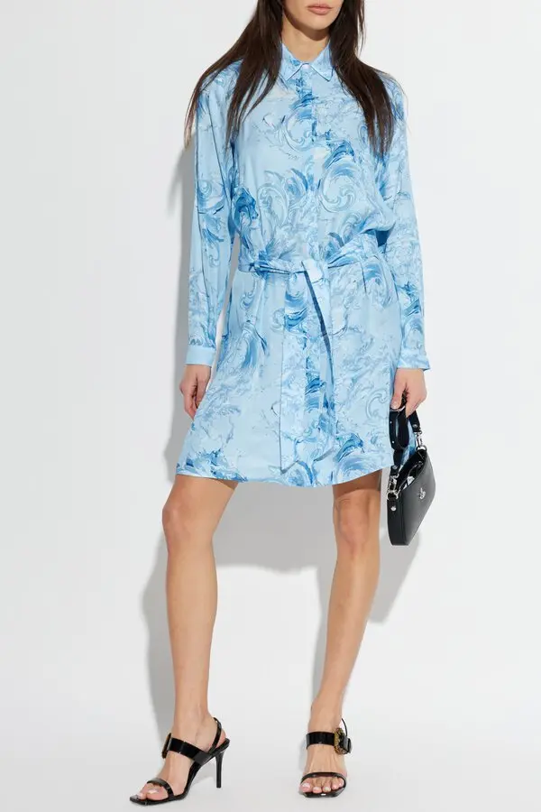 oversized versace shirt dress Versace Inspired Shirt Dress
