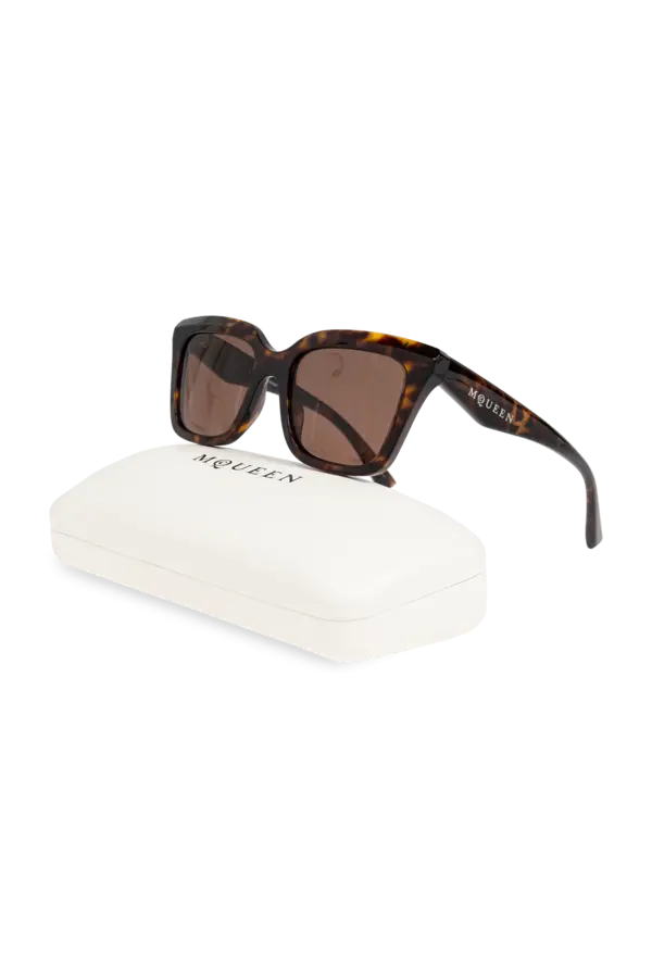 Alexander McQueen Rectangular Sunglasses - Brown