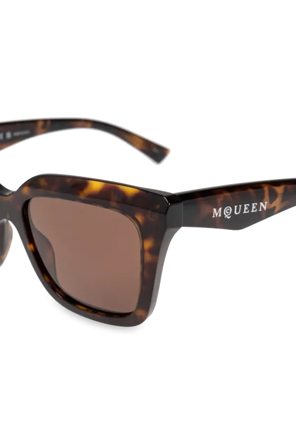 Alexander McQueen Rectangular Sunglasses - Brown