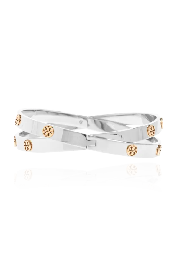 Tory Burch Logo Bangle - Silver