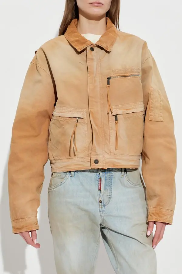 Dsquared2 Logo Denim Jacket - Brown