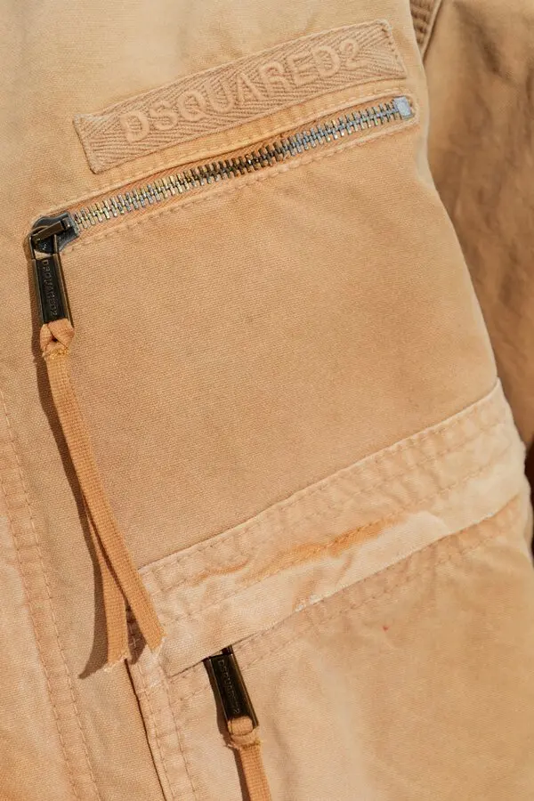 Dsquared2 Logo Denim Jacket - Brown