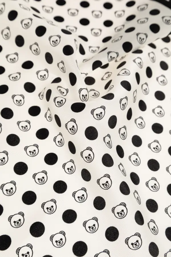 Moschino Silk Pocket Square - White