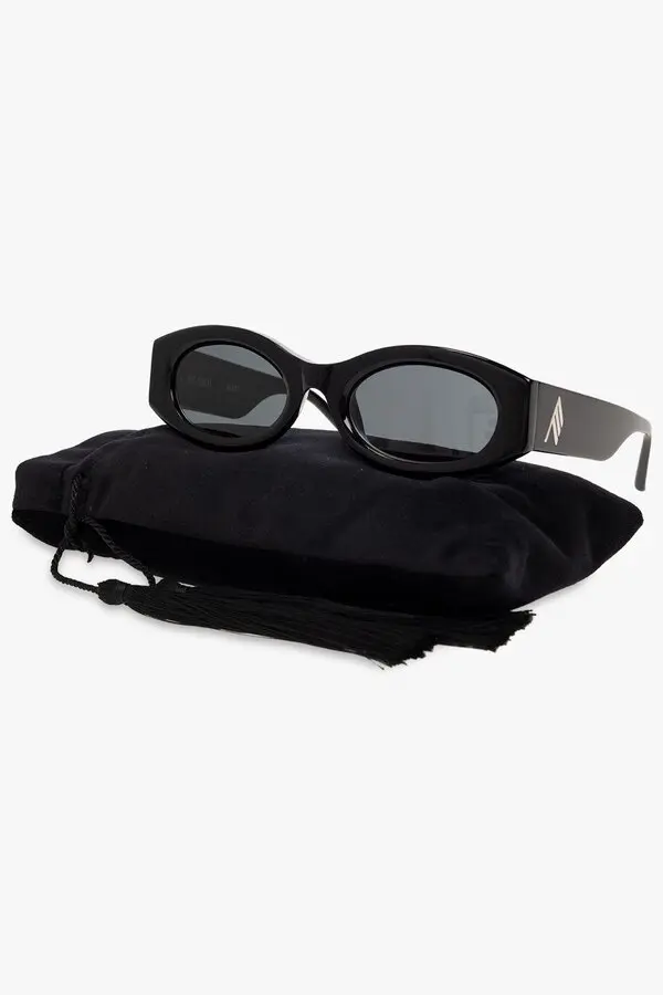 Attico Linda Farrow X Oval Sunglasses - Black