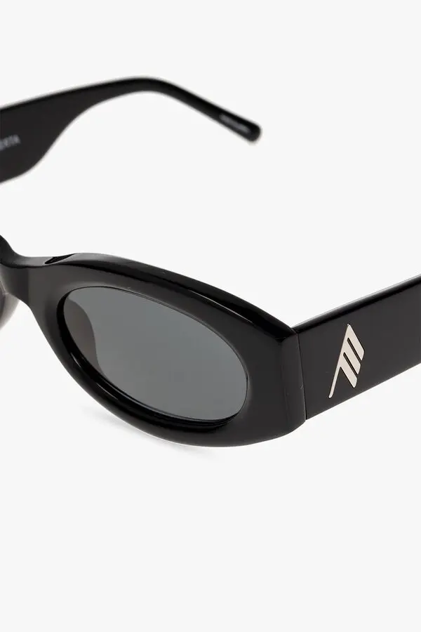 Attico Linda Farrow X Oval Sunglasses - Black