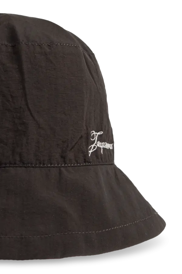 Jacquemus Bucket Hat With Embroidered Logo - Brown