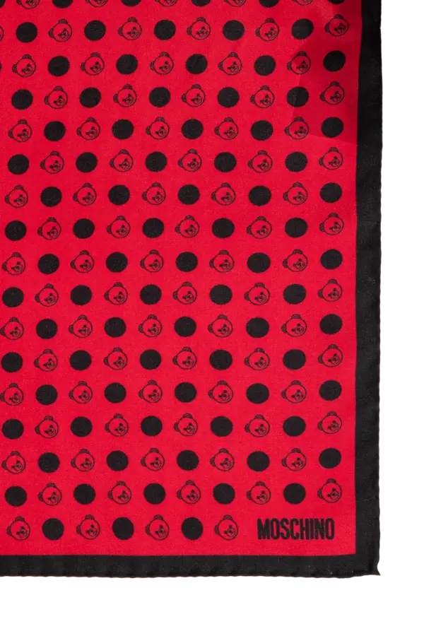 Moschino Silk Pocket Square - Red