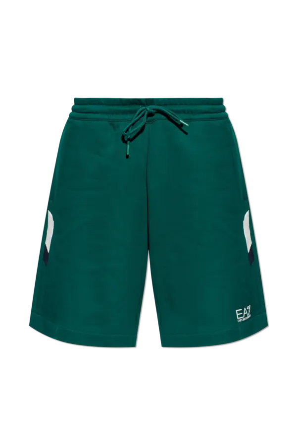 EA7 Sweat Shorts With Logo - Green