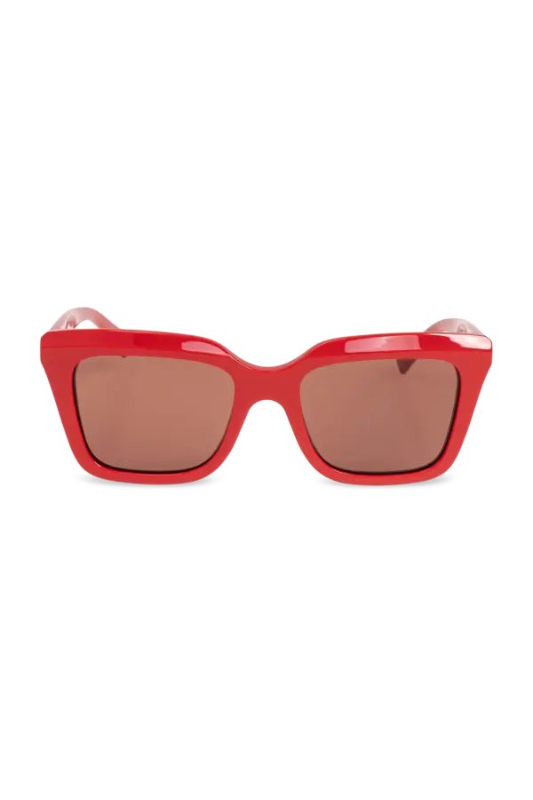 Alexander McQueen Square Frame Sunglasses - Red