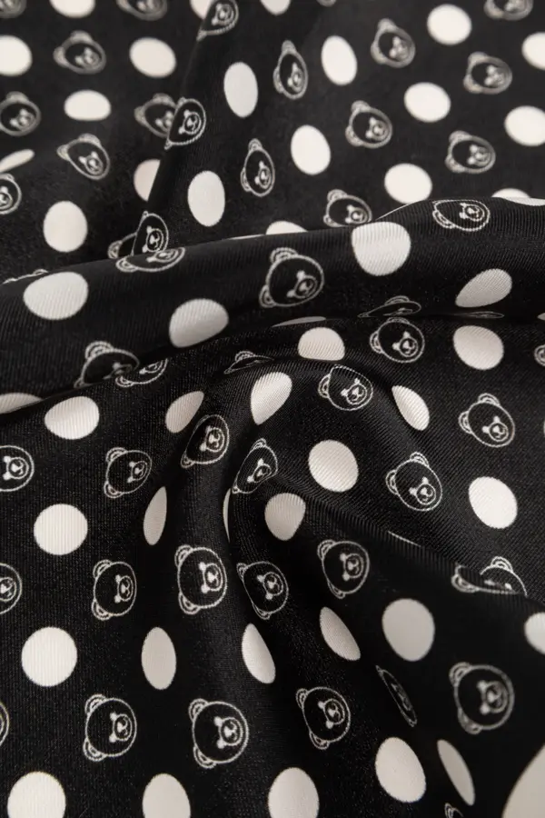 Moschino Silk Pocket Square - Black
