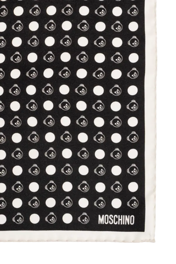Moschino Silk Pocket Square - Black