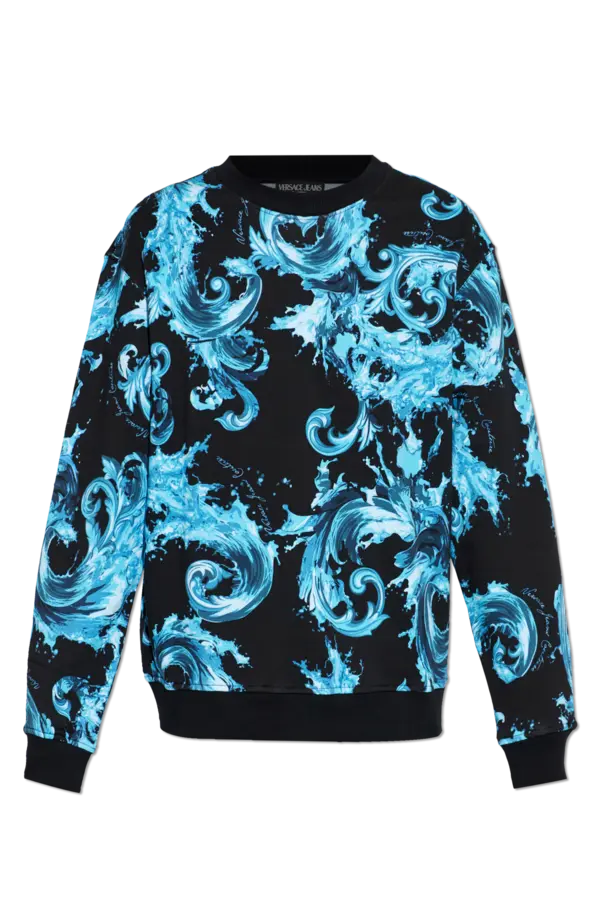 Versace Sweatshirt With Barocco Pattern - Black