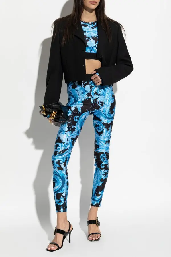 Versace Short Top With Long Sleeves - Blue