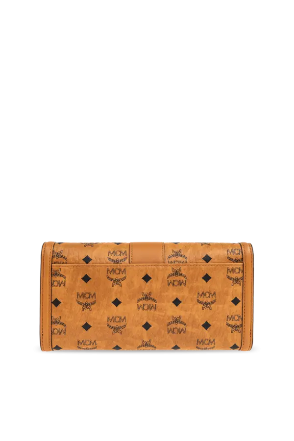Mcm Tracy Wallet On A Chain - Brown