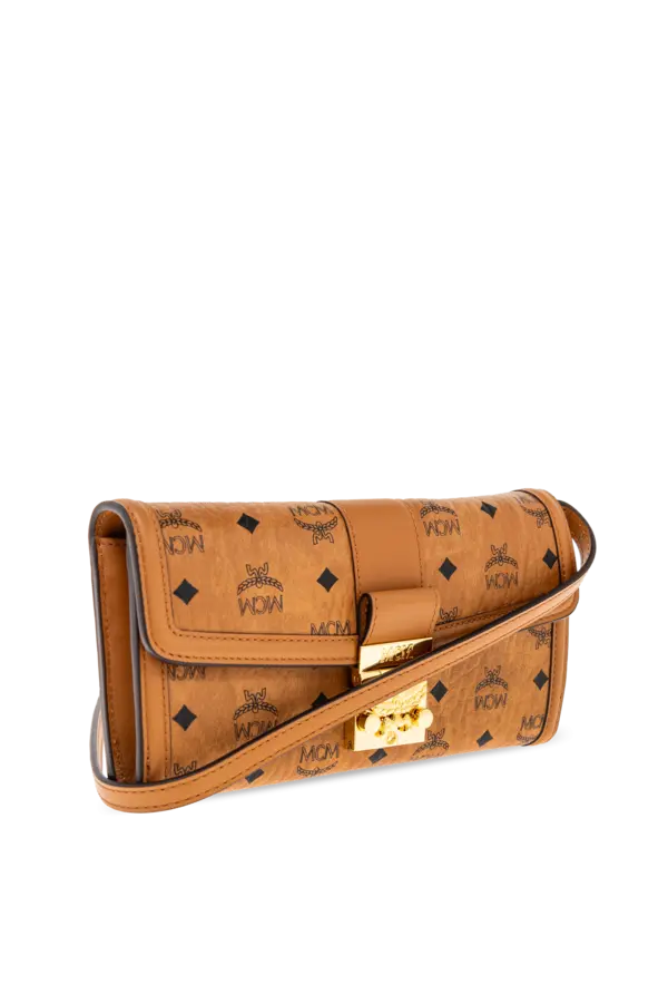 Mcm Tracy Wallet On A Chain - Brown