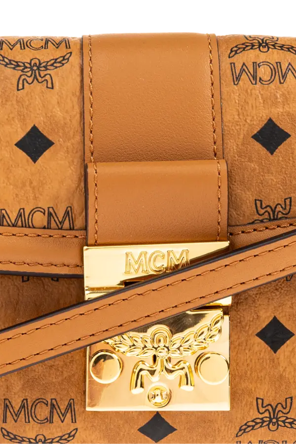 Mcm Tracy Wallet On A Chain - Brown