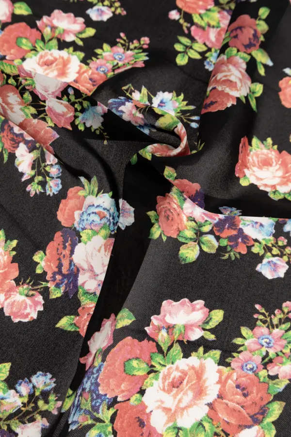 Moschino Silk Pocket Square - Black