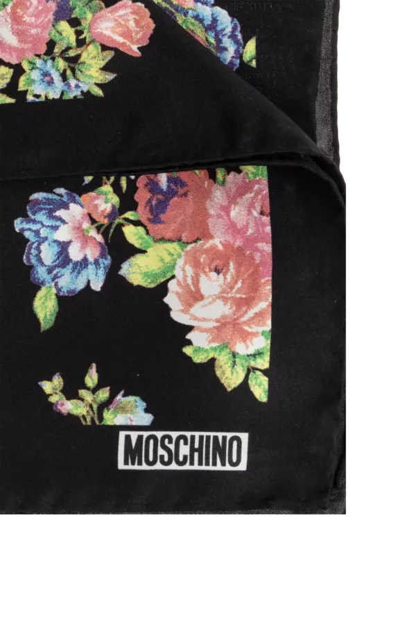 Moschino Silk Pocket Square - Black