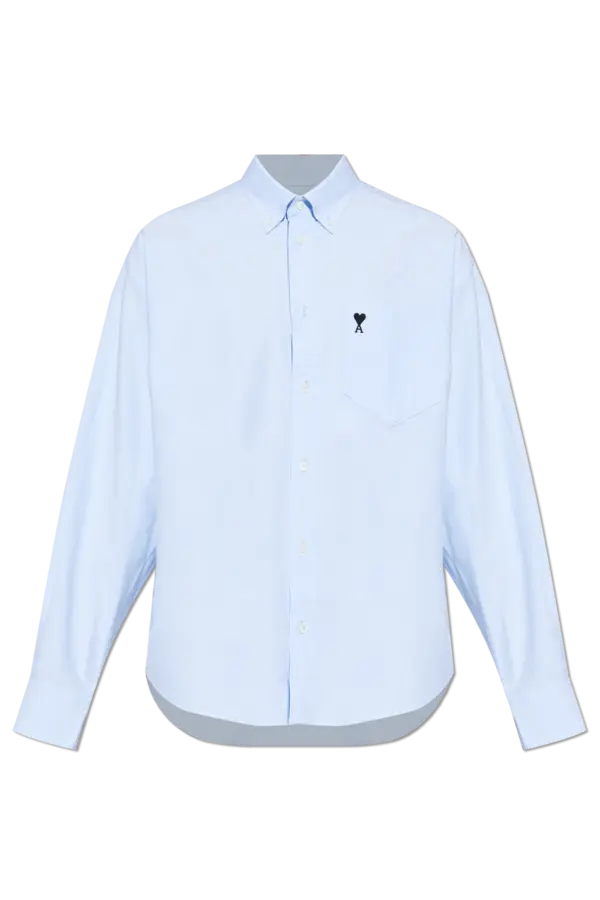 Ami Shirt With Embroidered Logo - Blue