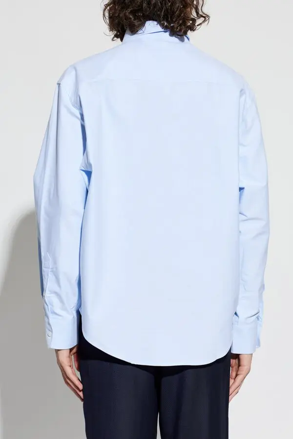 Ami Shirt With Embroidered Logo - Blue