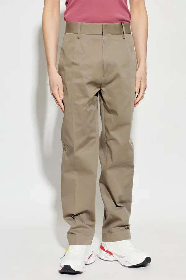 Dsquared2 Trousers With Logo - Beige