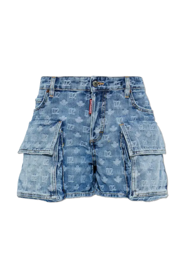 Dsquared2 Cargo Denim Shorts - Blue
