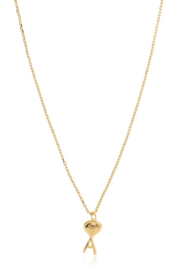 Ami Necklace With "a" Pendant - Gold