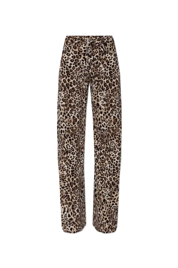 Dsquared2 Animal Print Wide Leg Trousers - Brown