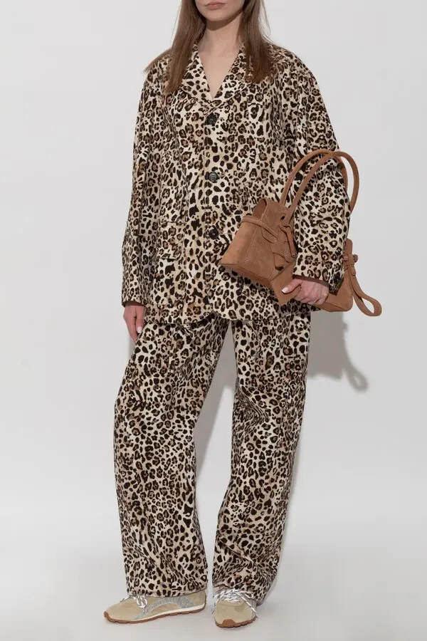 Dsquared2 Animal Print Wide Leg Trousers