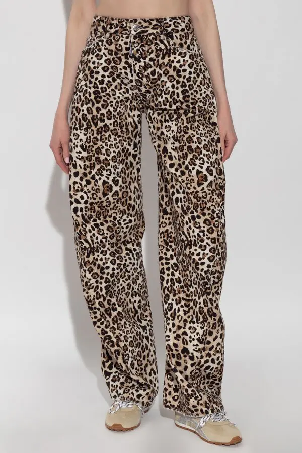 Dsquared2 Animal Print Wide Leg Trousers