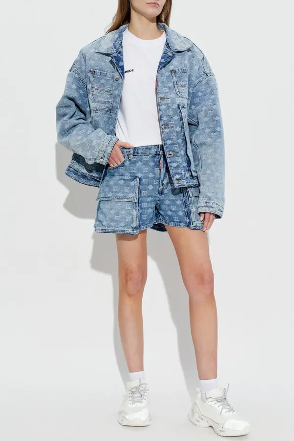 Dsquared2 Monogram Denim Trucker Jacket