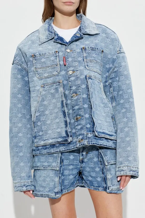 Dsquared2 Monogram Denim Trucker Jacket