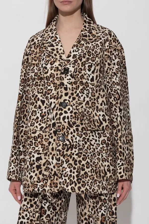 Dsquared2 Animal Print Blazer - Beige