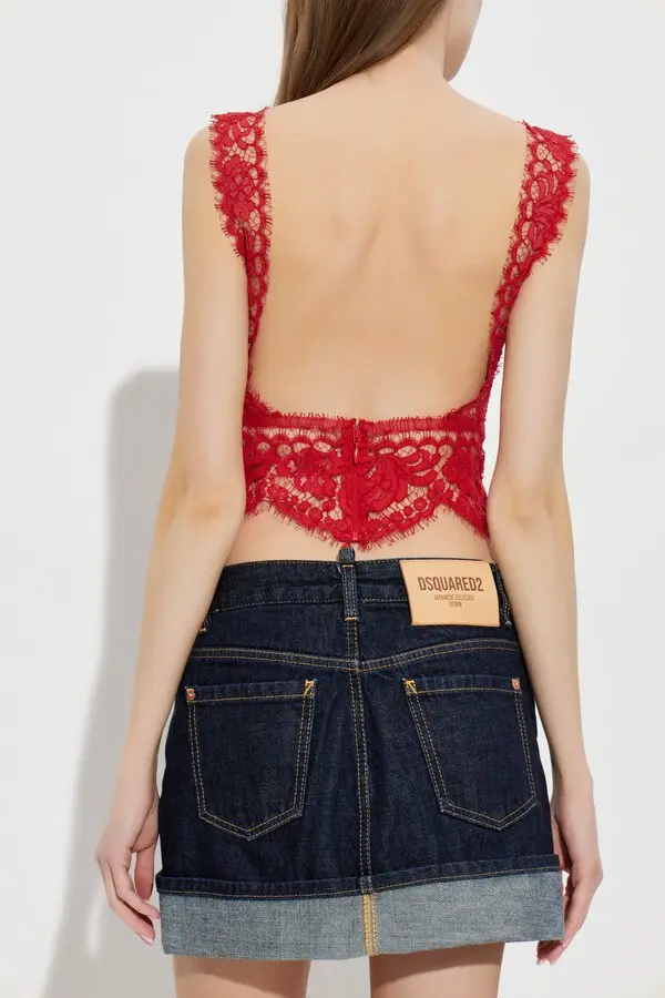 Dsquared2 Cropped Lace Top