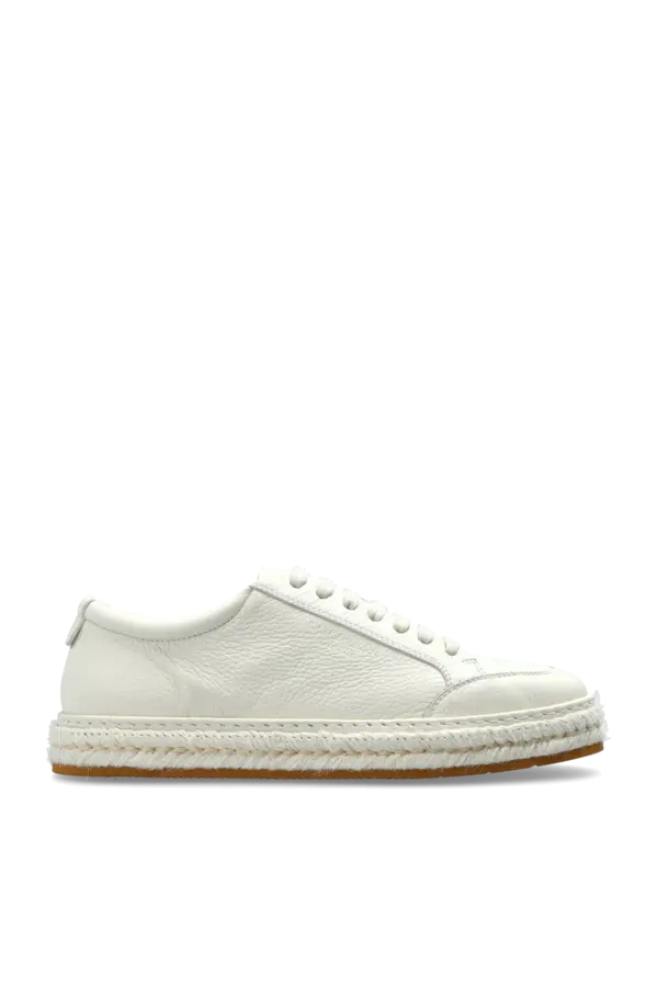Giorgio Armani Leather Sports Shoes - Cream