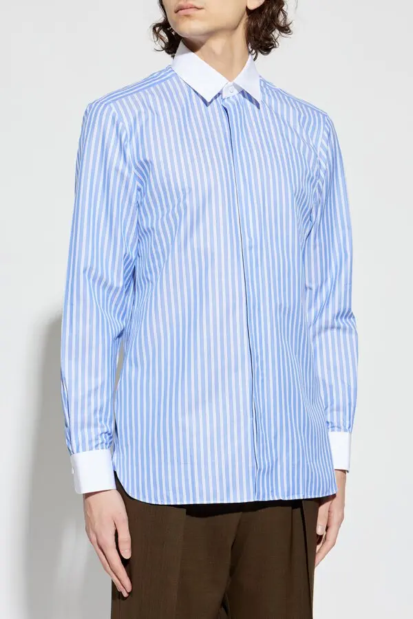 TOM FORD Shirt With A Striped Pattern - Blue