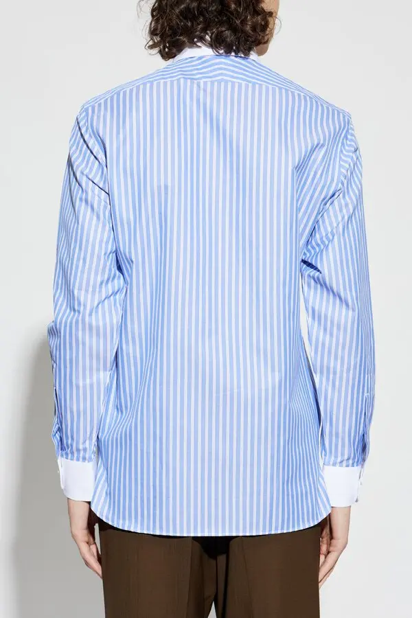 TOM FORD Shirt With A Striped Pattern - Blue