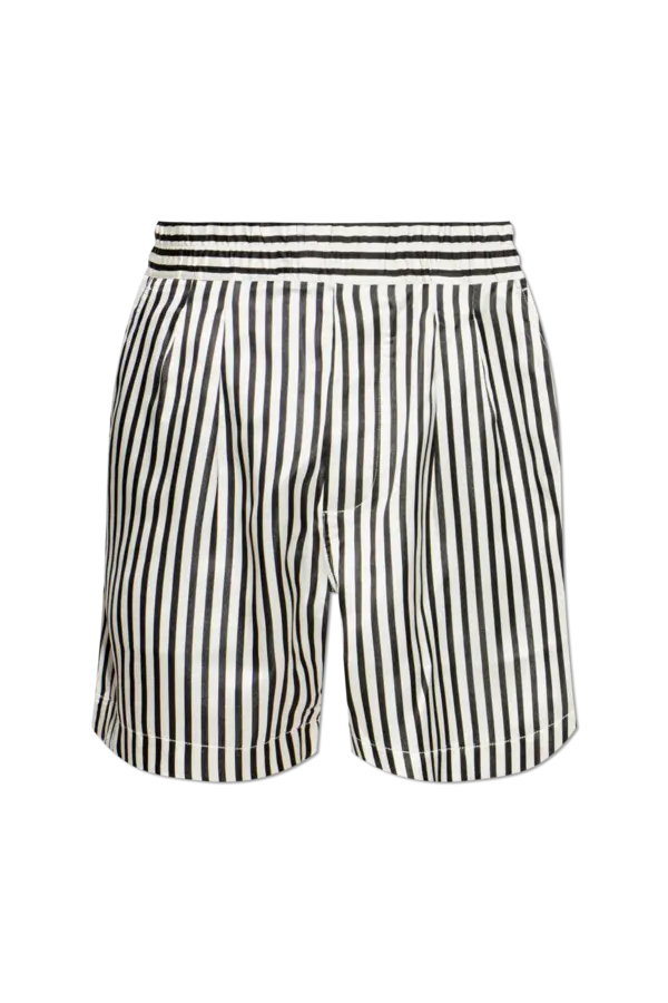 TOM FORD Striped Silk Shorts - White