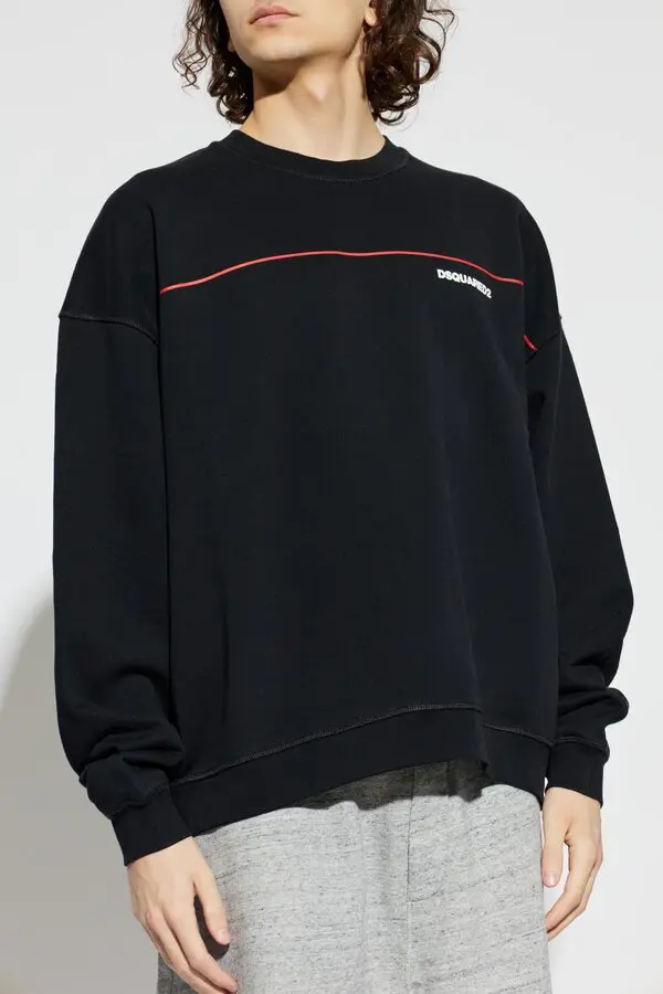 Dsquared2 Printed Logo Sweatshirt - Black