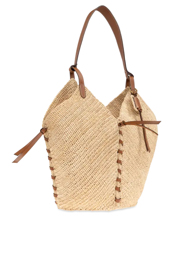 Isabel Marant Tampa Raffia Shoulder Bag - Beige
