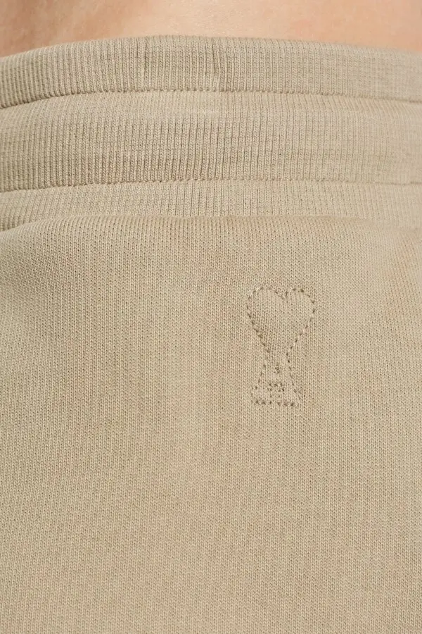AMI Paris Wide-leg Sweatpants - Beige