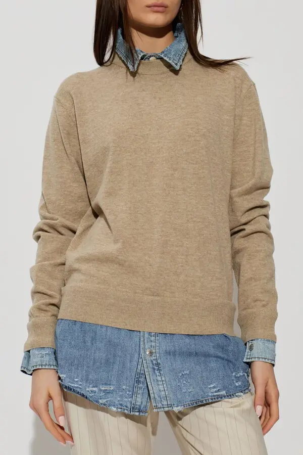Acne Studios Mixed-fabric Sweater - Beige