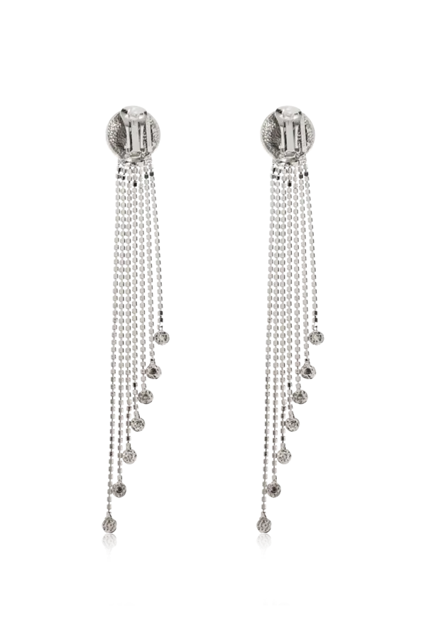 Alessandra Rich Crystal Clip-on Dangle Earrings