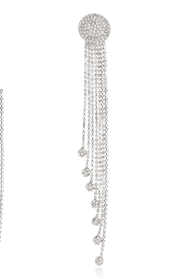 Alessandra Rich Crystal Clip-on Dangle Earrings