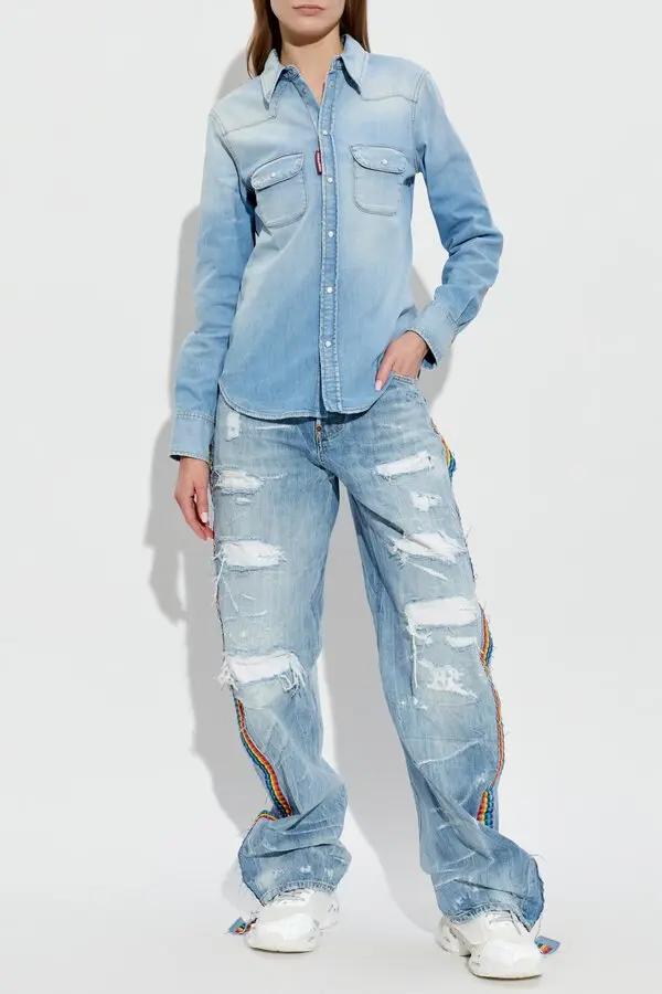 Dsquared2 Loose Twist Jeans - Blue