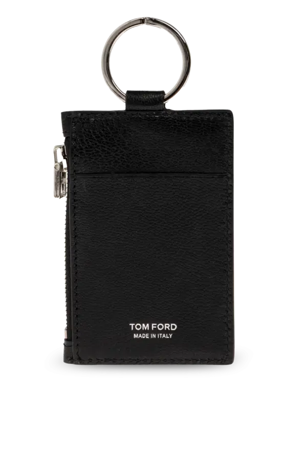 TOM FORD Card Holder With Keychain - Black