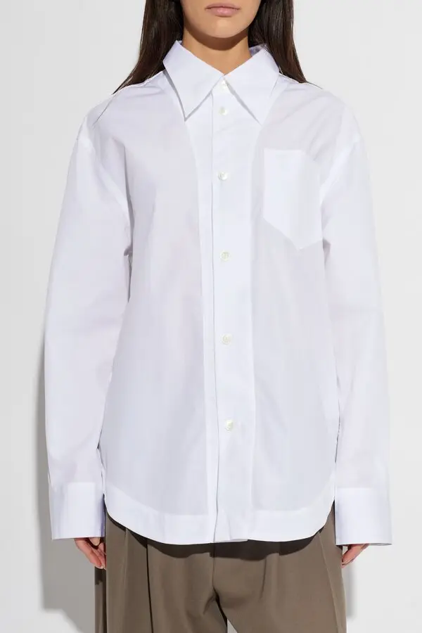 AMI Paris Shirt With Pocket - White