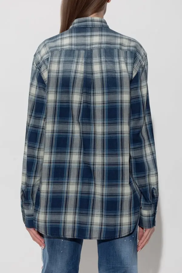 Dsquared2 Plaid Cotton Shirt - Blue