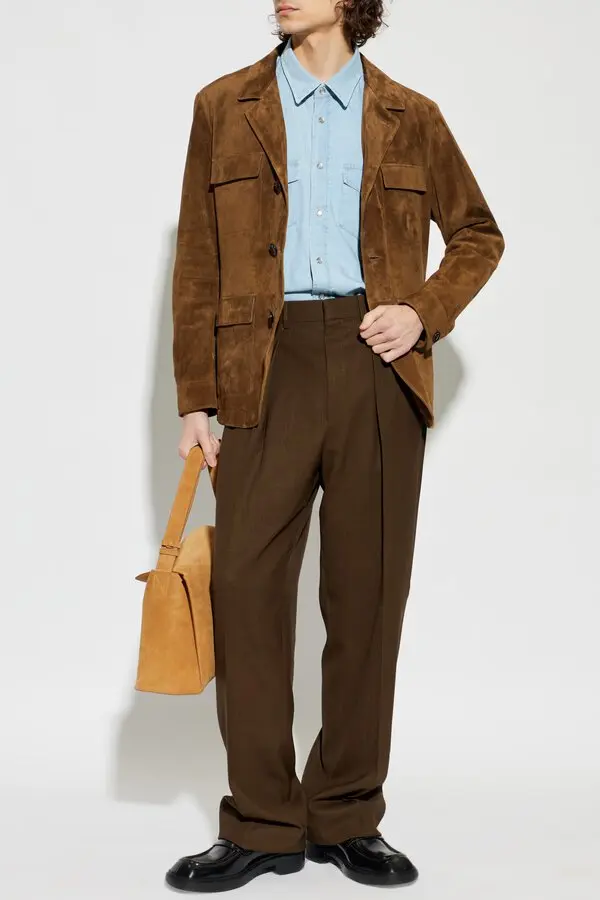 TOM FORD Denim Shirt With Pockets - Light Blue