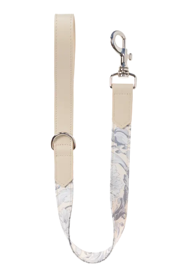 Versace Dog Leash With Barocco Print - Cream